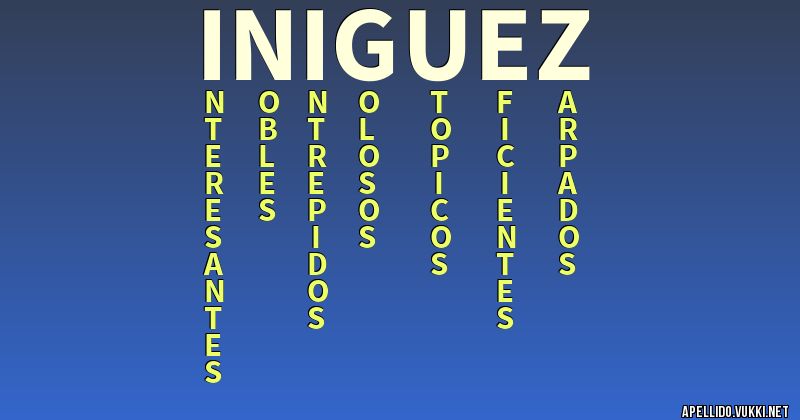 Significado del apellido Íñiguez - Significados de los apellidos