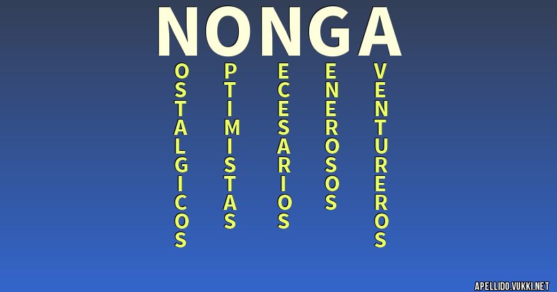 Significado del apellido ñonga - Significados de los apellidos