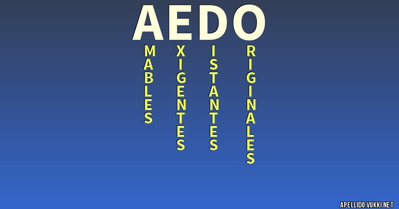 Significado del apellido aedo - Significados de los apellidos