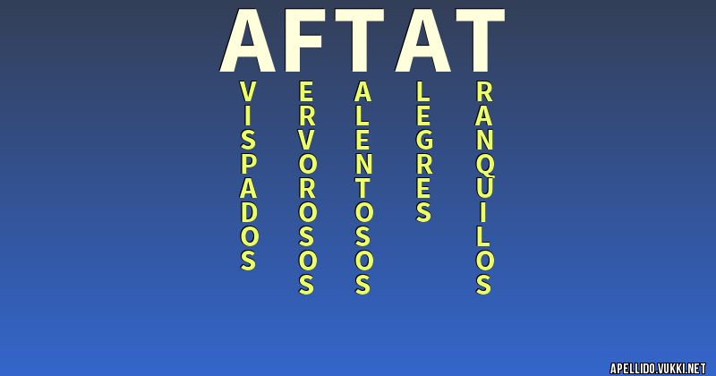 Significado del apellido aftat - Significados de los apellidos