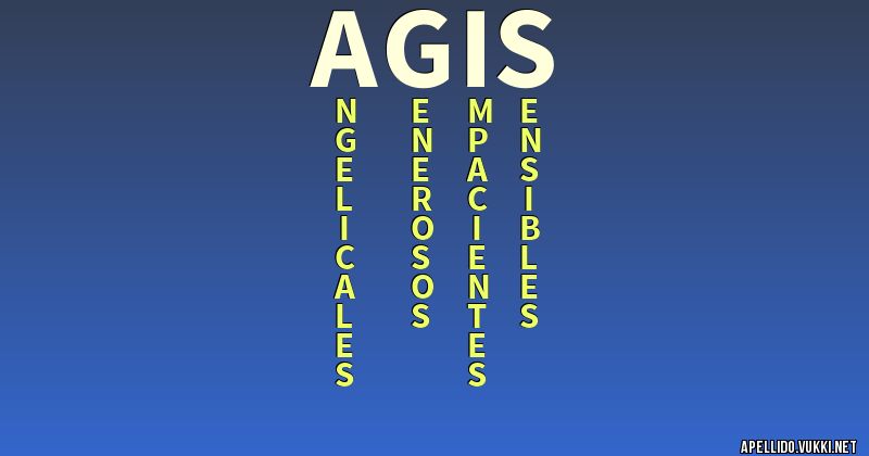 Significado del apellido agis - Significados de los apellidos