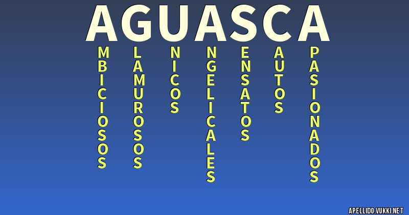 Significado del apellido aguasca - Significados de los apellidos