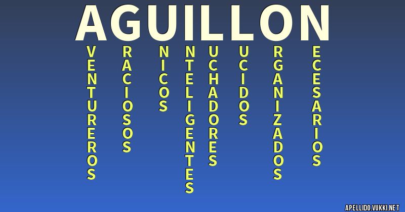 Significado del apellido aguillon - Significados de los apellidos