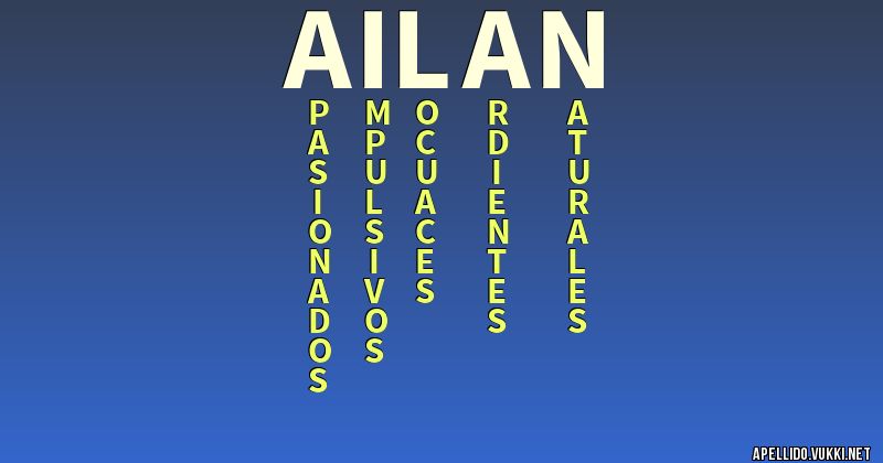 Significado del apellido ailan - Significados de los apellidos