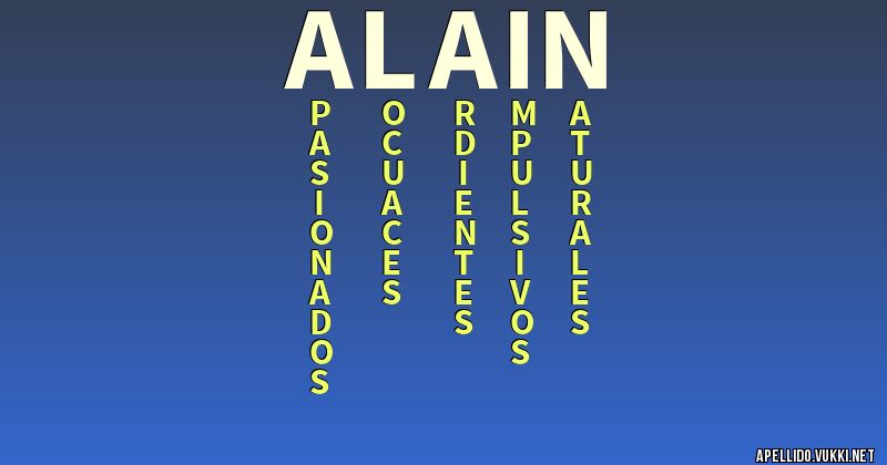 Significado del apellido alain - Significados de los apellidos