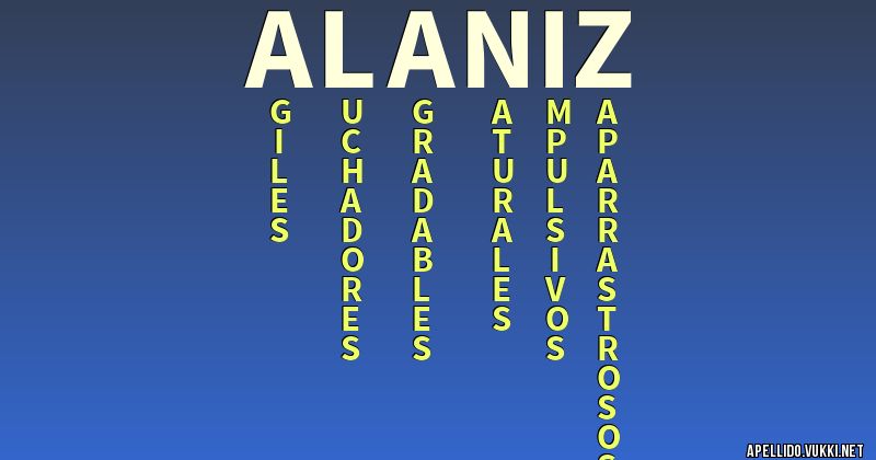 Significado del apellido alaniz - Significados de los apellidos