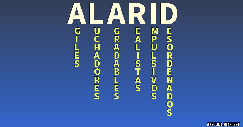 Significado del apellido alarid - Significados de los apellidos