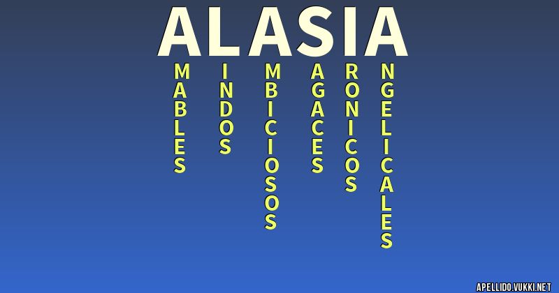 Significado del apellido alasia - Significados de los apellidos
