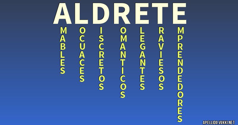 Significado del apellido aldrete - Significados de los apellidos