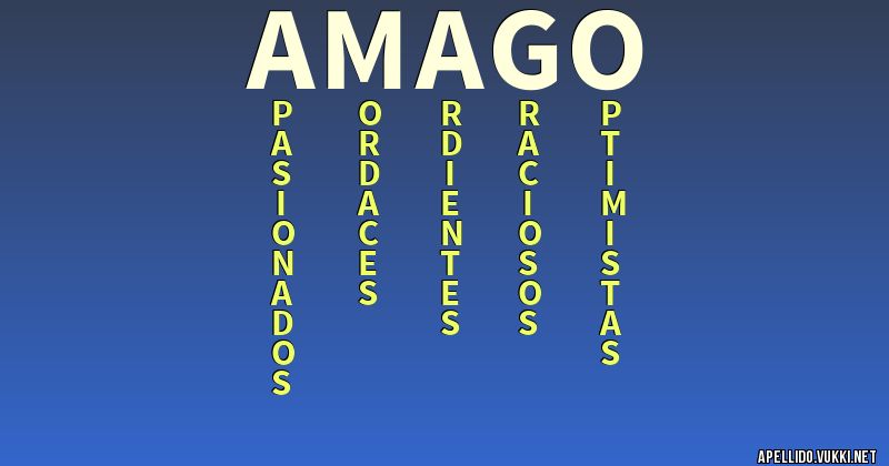 Significado del apellido amago - Significados de los apellidos