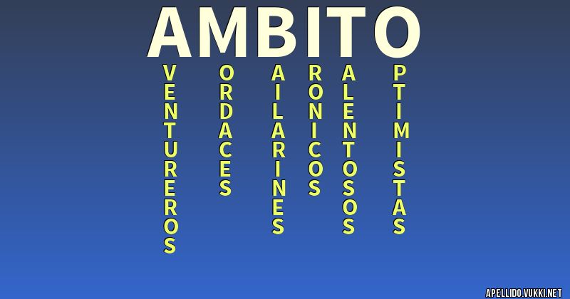 Significado del apellido ambito - Significados de los apellidos