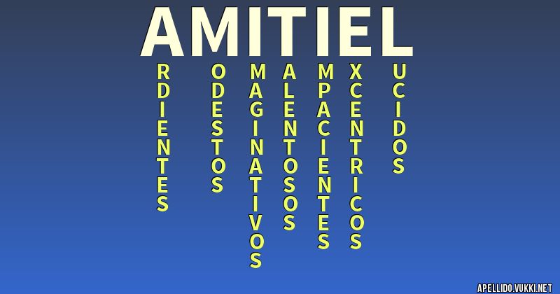 Significado del apellido amitiel - Significados de los apellidos