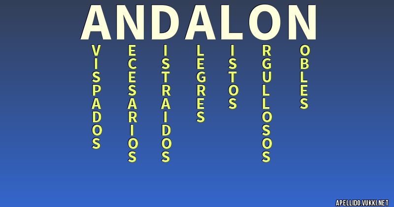 Significado del apellido andalon - Significados de los apellidos