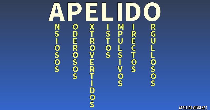 Significado del apellido apelido - Significados de los apellidos