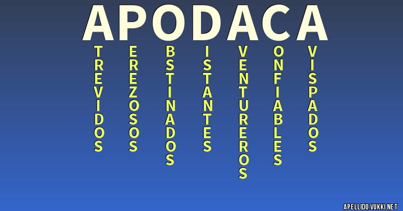 Significado del apellido apodaca - Significados de los apellidos