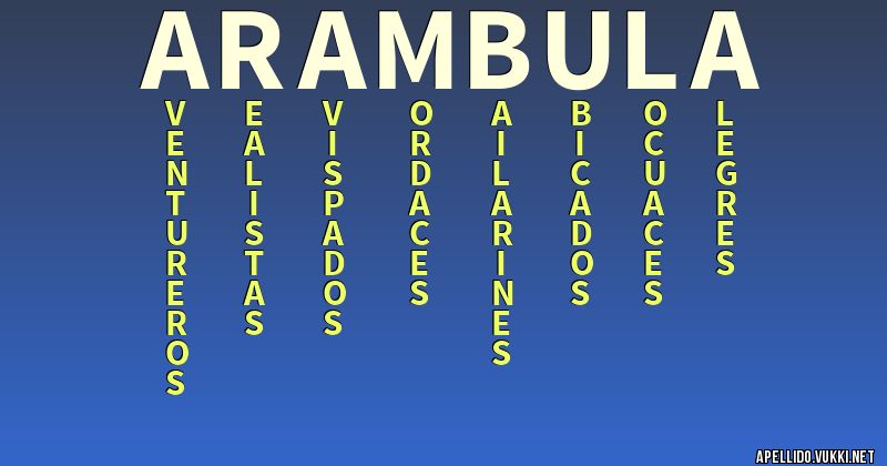 Significado del apellido arambula - Significados de los apellidos