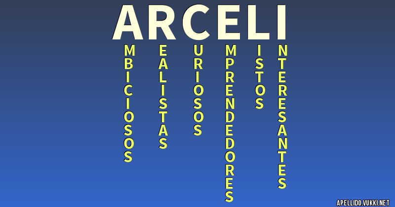 Significado del apellido arceli - Significados de los apellidos