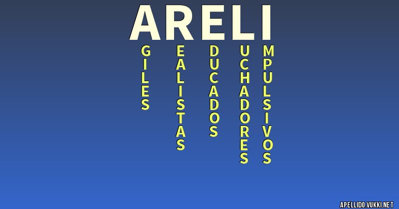 Significado del apellido areli - Significados de los apellidos