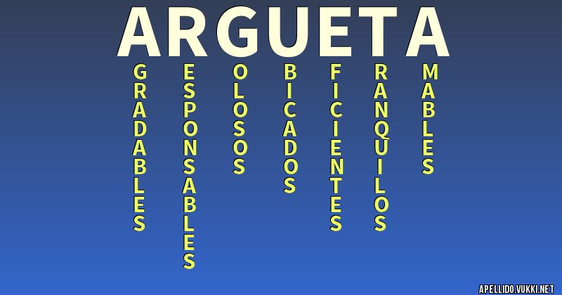 Significado del apellido argueta - Significados de los apellidos