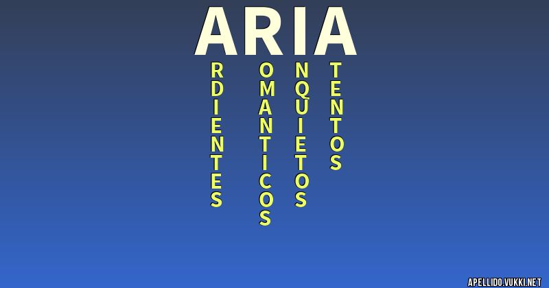 Significado del apellido aria - Significados de los apellidos