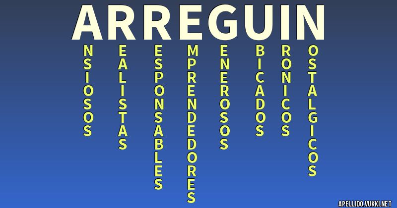 Significado del apellido arreguin - Significados de los apellidos