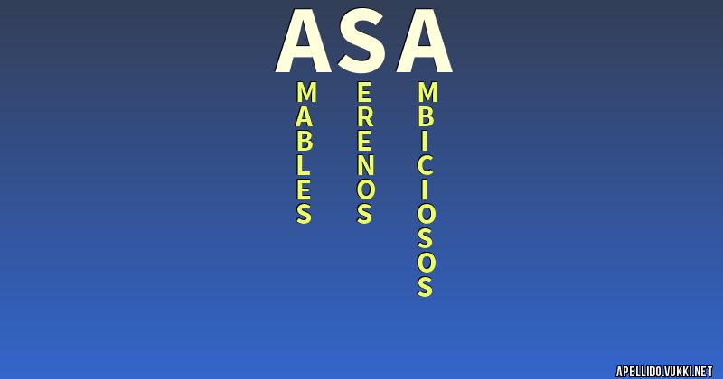 Significado del apellido asa - Significados de los apellidos