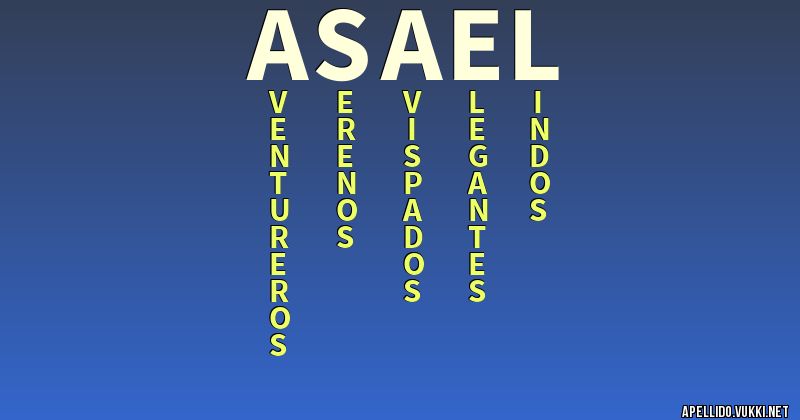 Significado del apellido asael - Significados de los apellidos