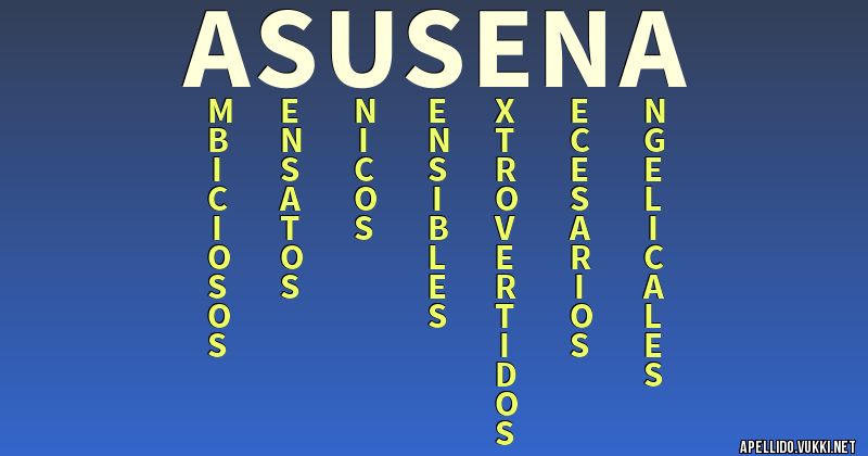 Significado del apellido asusena - Significados de los apellidos