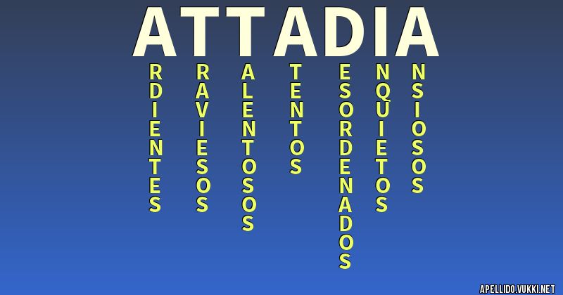 Significado del apellido attadia - Significados de los apellidos