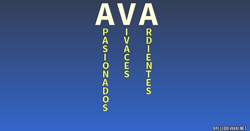 Significado del apellido ava - Significados de los apellidos