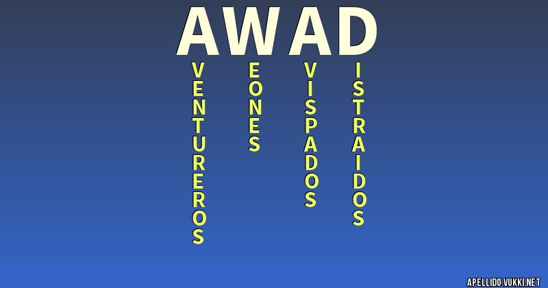 Significado del apellido awad - Significados de los apellidos