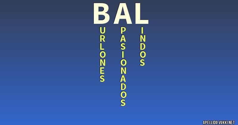 Significado del apellido bal - Significados de los apellidos