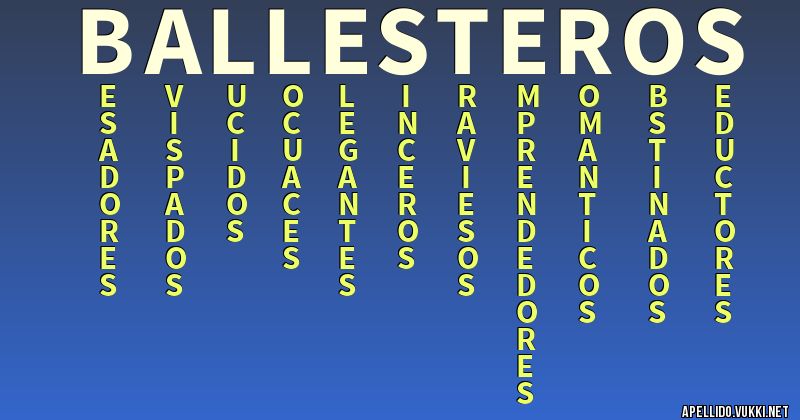 Significado del apellido ballesteros - Significados de los apellidos