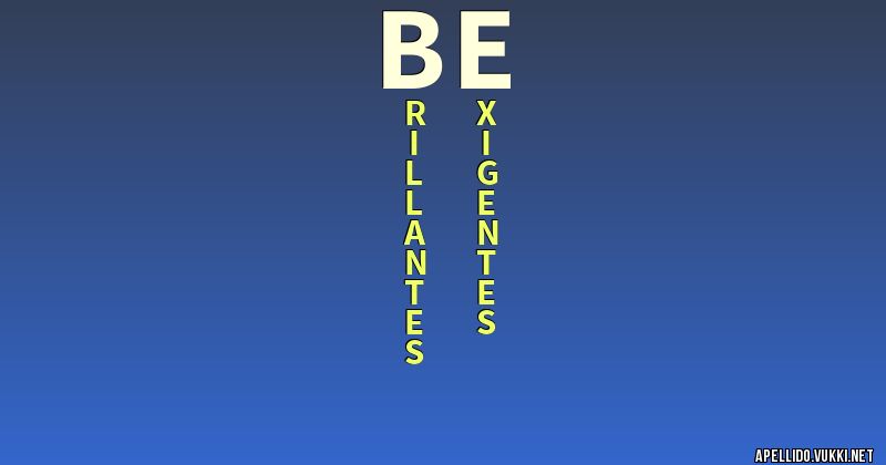 Significado del apellido be - Significados de los apellidos