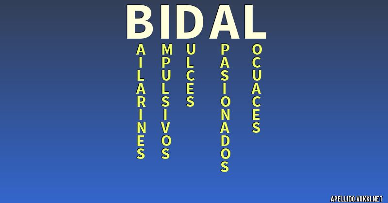Significado del apellido bidal - Significados de los apellidos