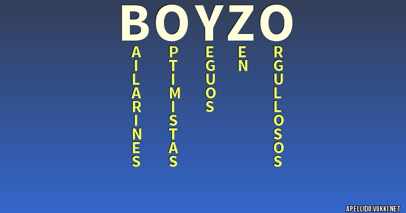 Significado del apellido boyzo - Significados de los apellidos