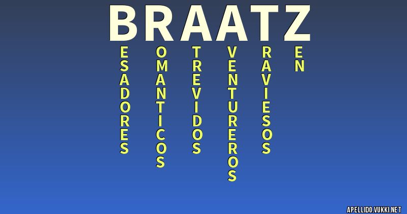 Significado del apellido braatz - Significados de los apellidos
