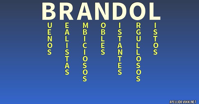 Significado del apellido brandol - Significados de los apellidos