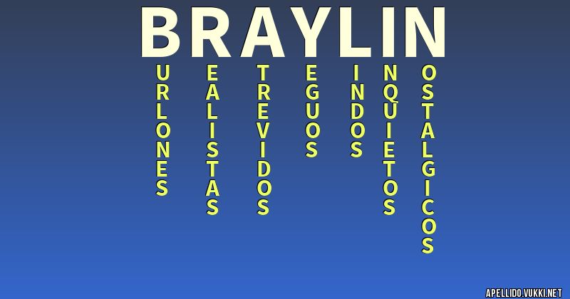 Significado del apellido braylin - Significados de los apellidos