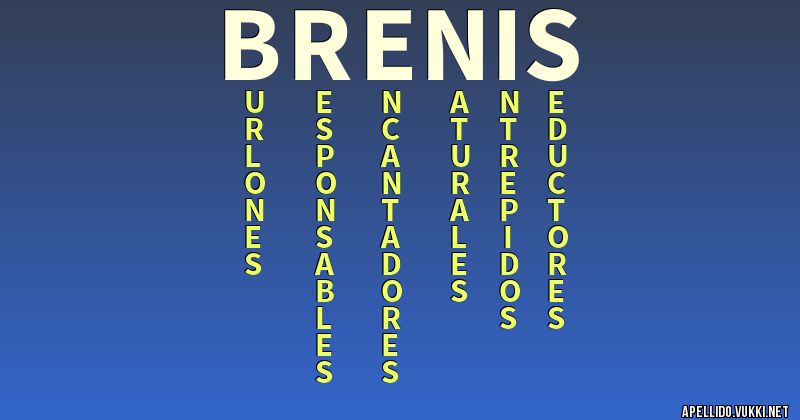 Significado del apellido brenis - Significados de los apellidos