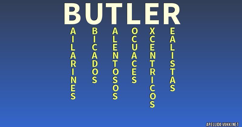 Significado del apellido butler - Significados de los apellidos
