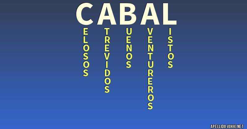 Significado del apellido cabal - Significados de los apellidos