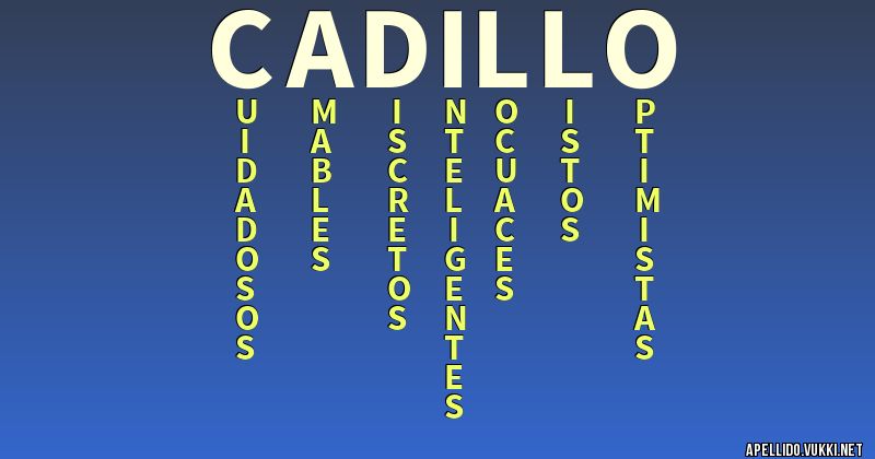 Significado del apellido cadillo - Significados de los apellidos