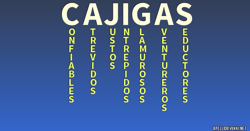 Significado del apellido cajigas - Significados de los apellidos