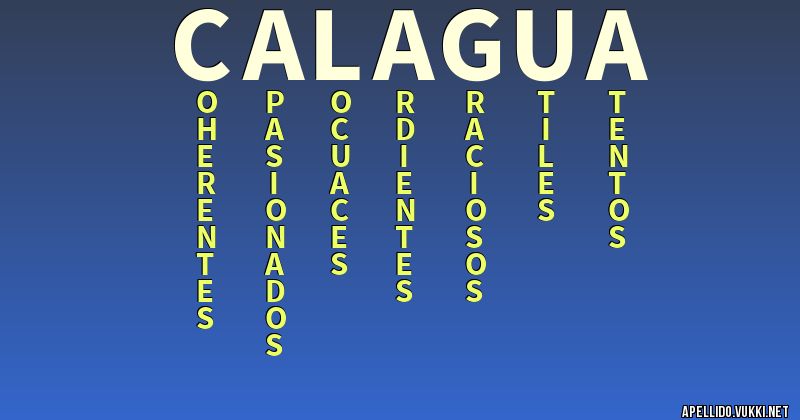 Significado del apellido calagua - Significados de los apellidos