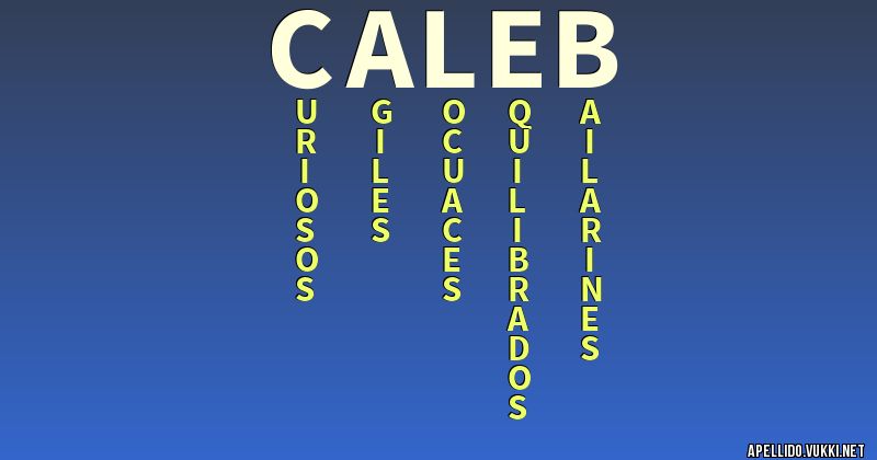 Significado del apellido caleb - Significados de los apellidos Significado del apellido caleb - Significados de los apellidos