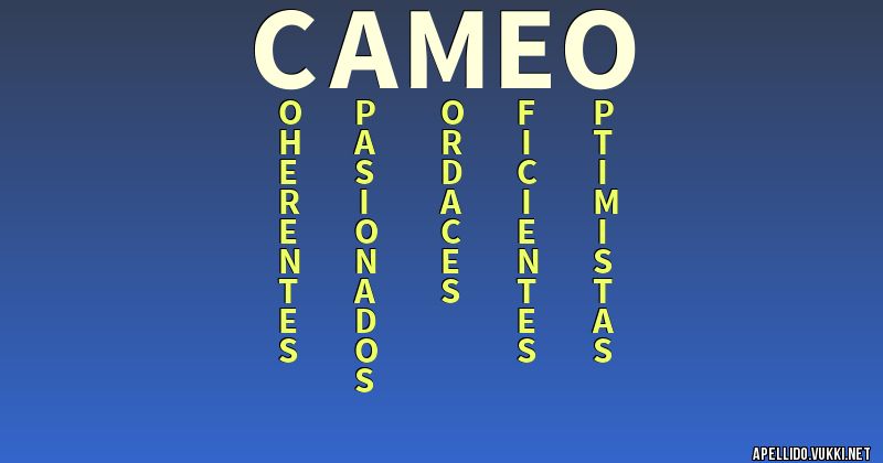 Significado del apellido cameo - Significados de los apellidos