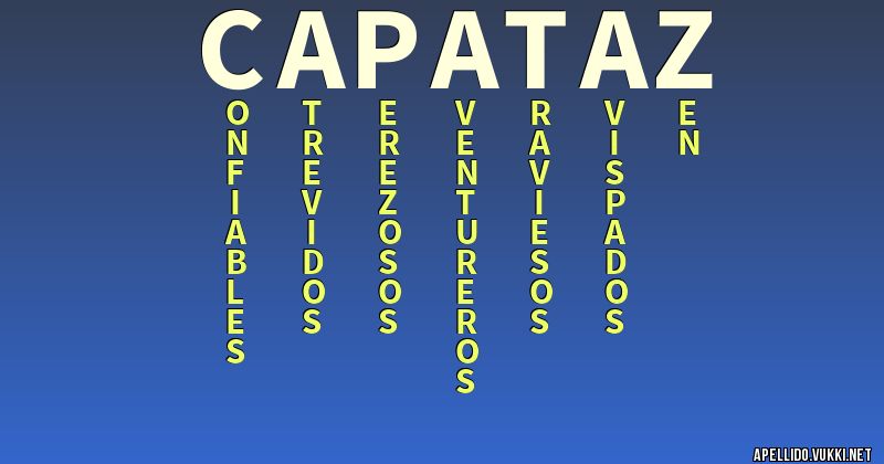 Significado del apellido capataz - Significados de los apellidos