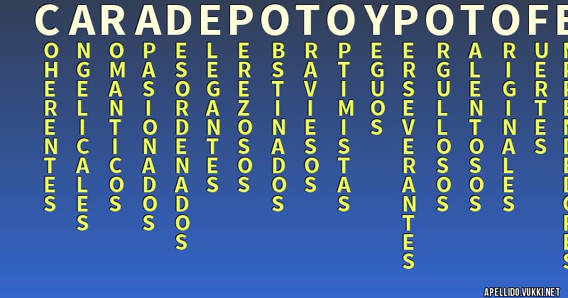 Significado Del Apellido Cara De Poto Y Poto Fe Significados De Los ...