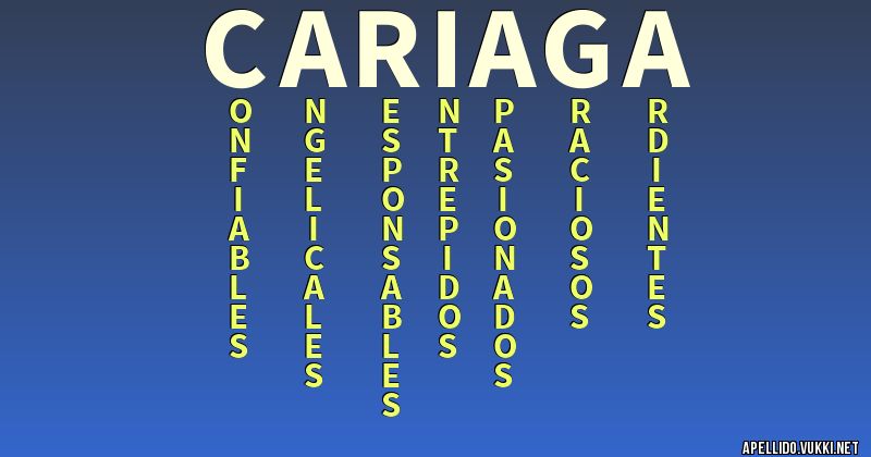 Significado del apellido cariaga - Significados de los apellidos